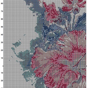 Hibiscus Cross Stitch Pattern 6 Instant PDF Download - Tropical Flower ...