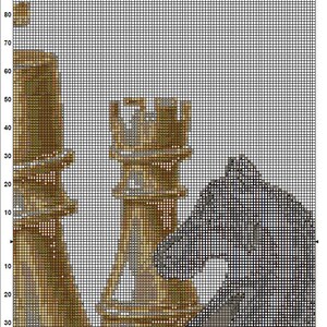 Chess Pieces Cross Stitch Pattern Instant PDF Download - Chess - Chess ...