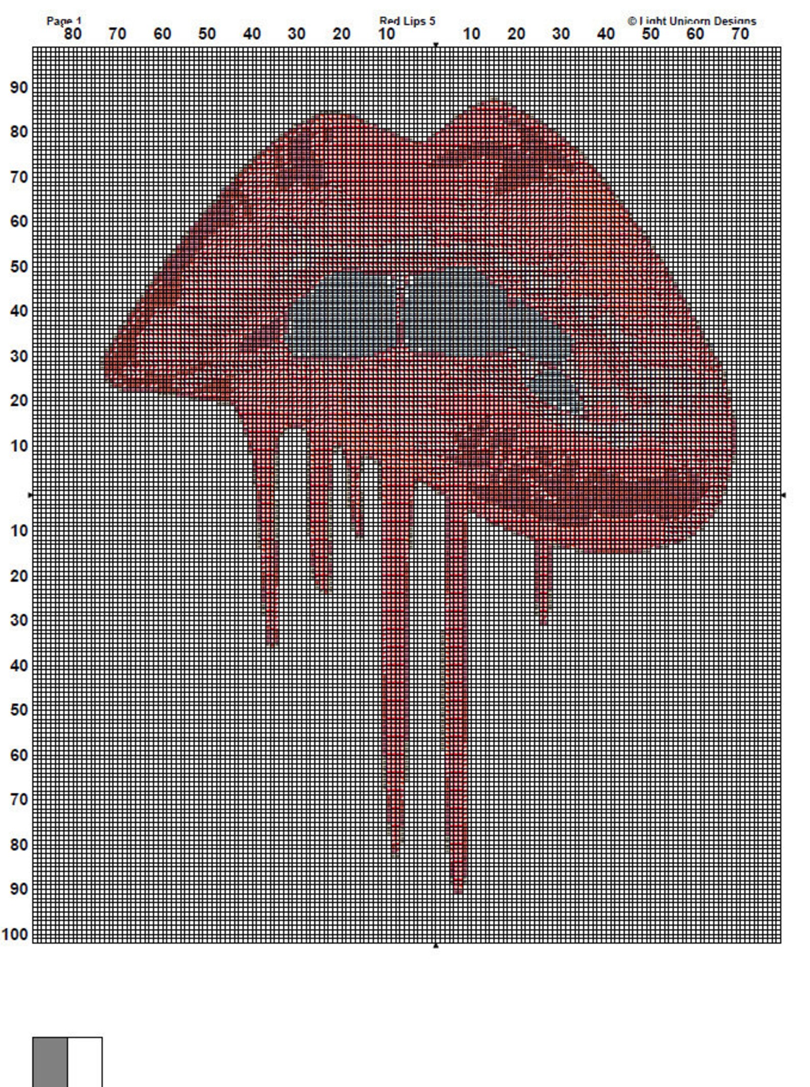 Red Lips Cross Stitch Pattern 5 Instant PDF Download - Red Lips ...