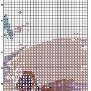 Hippo Cross Stitch Pattern 1 Instant PDF Download - Hippopotamus Watercolor Cross Stitch Pattern ...