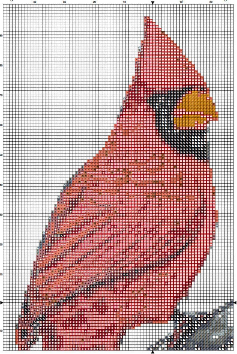 Cardinal Cross Stitch Pattern 3 Instant PDF Download - Etsy