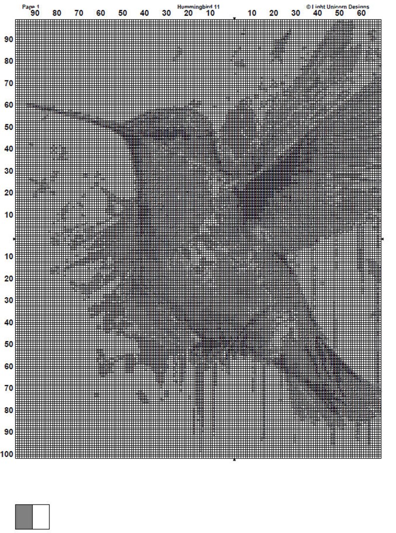 Hummingbird Cross Stitch Pattern 11 Instant PDF Download - Colorful ...