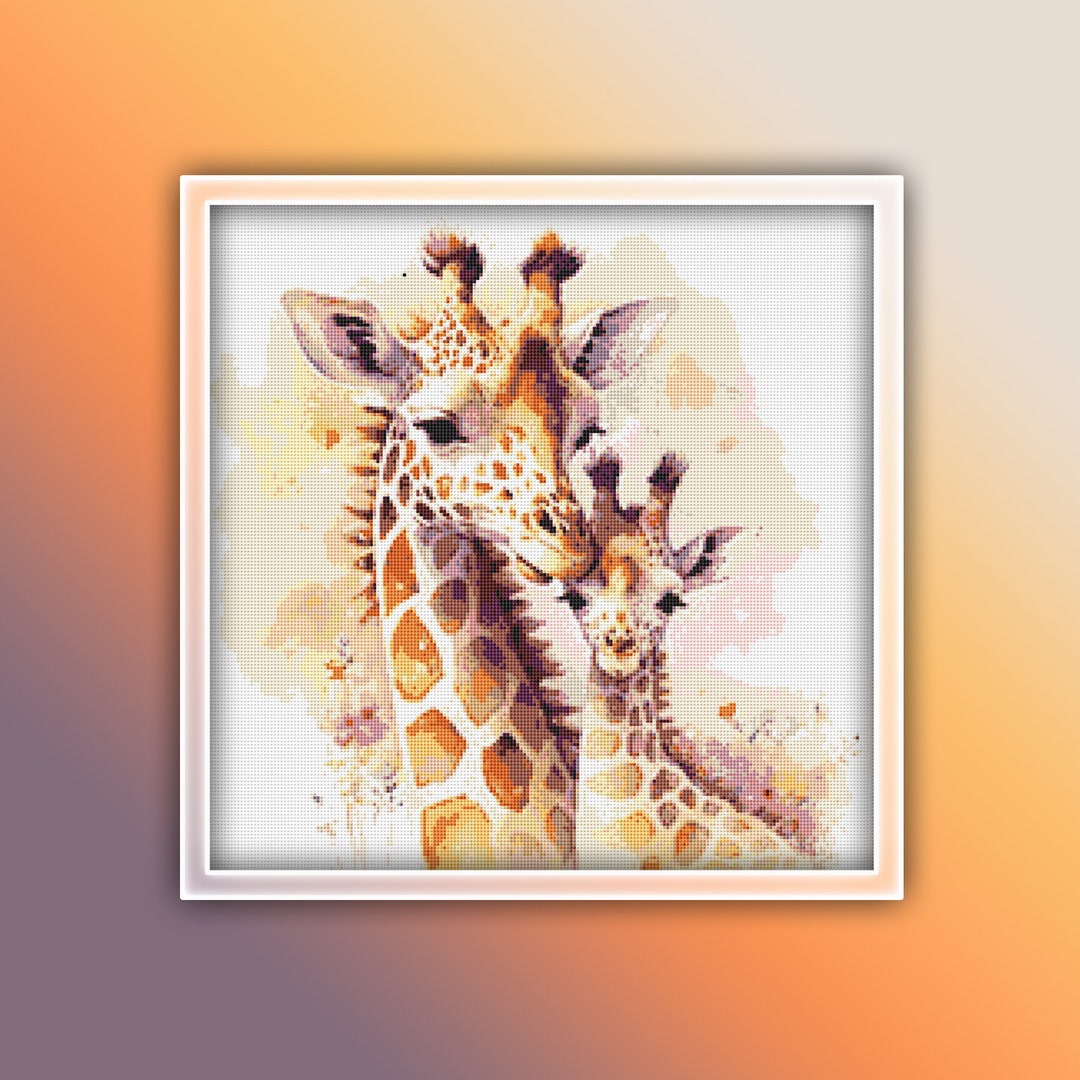 Giraffes Cross Stitch Pattern 3 Instant PDF Download - Giraffe ...