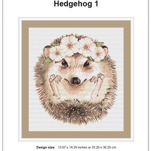 Hedgehog Cross Stitch Pattern 1 Instant PDF Download - Watercolor Cross ...