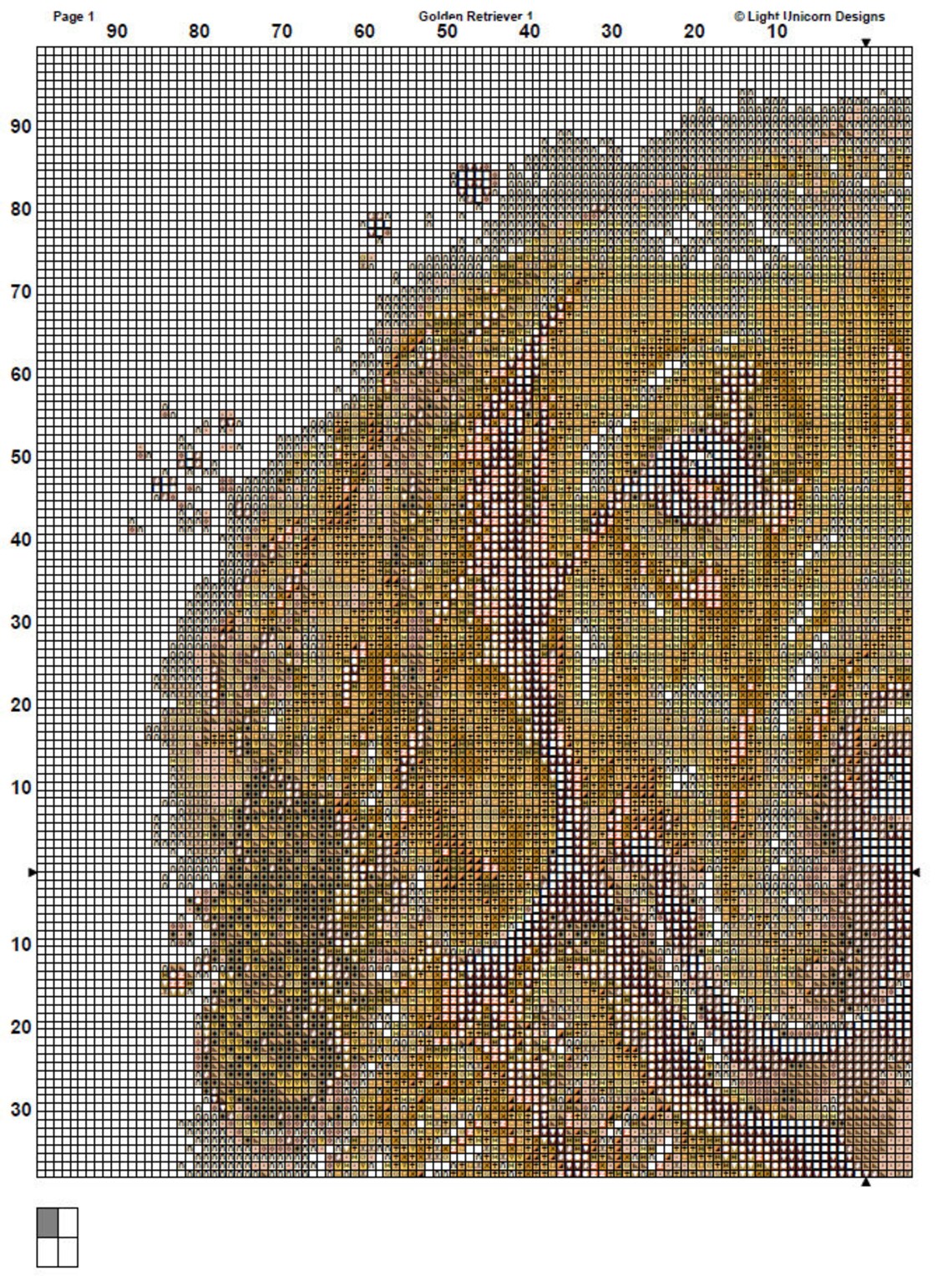 Golden Retriever Cross Stitch Pattern 1 Instant PDF Download - Etsy