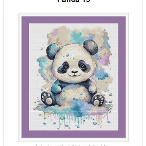 Panda Cross Stitch Pattern 15 Instant Download Instant PDF Download ...