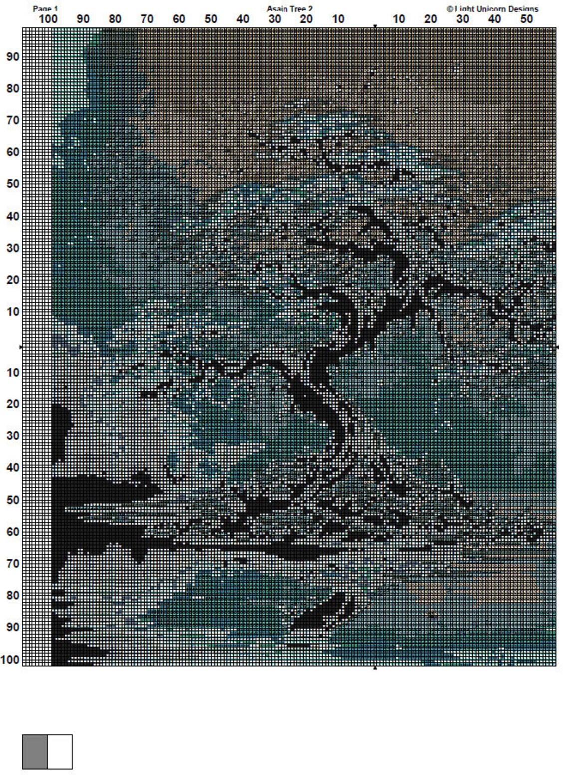 Asian Tree Cross Stitch Pattern 2 Instant PDF Download | Summer Tree ...