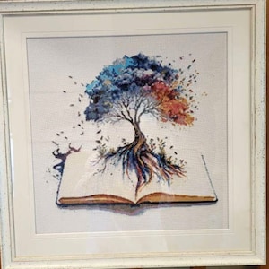 Tree Book Cross Stitch Pattern 1 Instant PDF Download - Reading ...