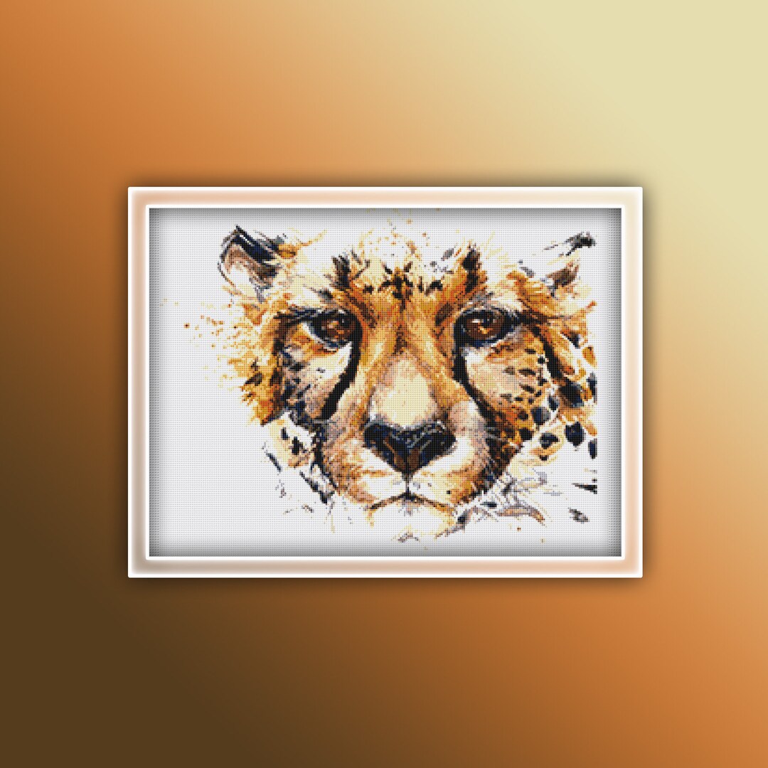 Cheetah Cross Stitch Pattern 4 Instant PDF Download - Cheetah ...