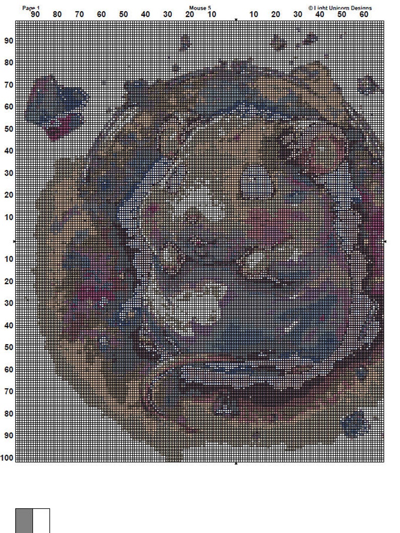 Mouse Cross Stitch Pattern 5 Instant PDF Download - Rat Watercolor ...