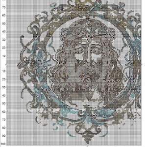 Jesus Christ Cross Stitch Pattern 2 Instant PDF Download - Jesus of ...