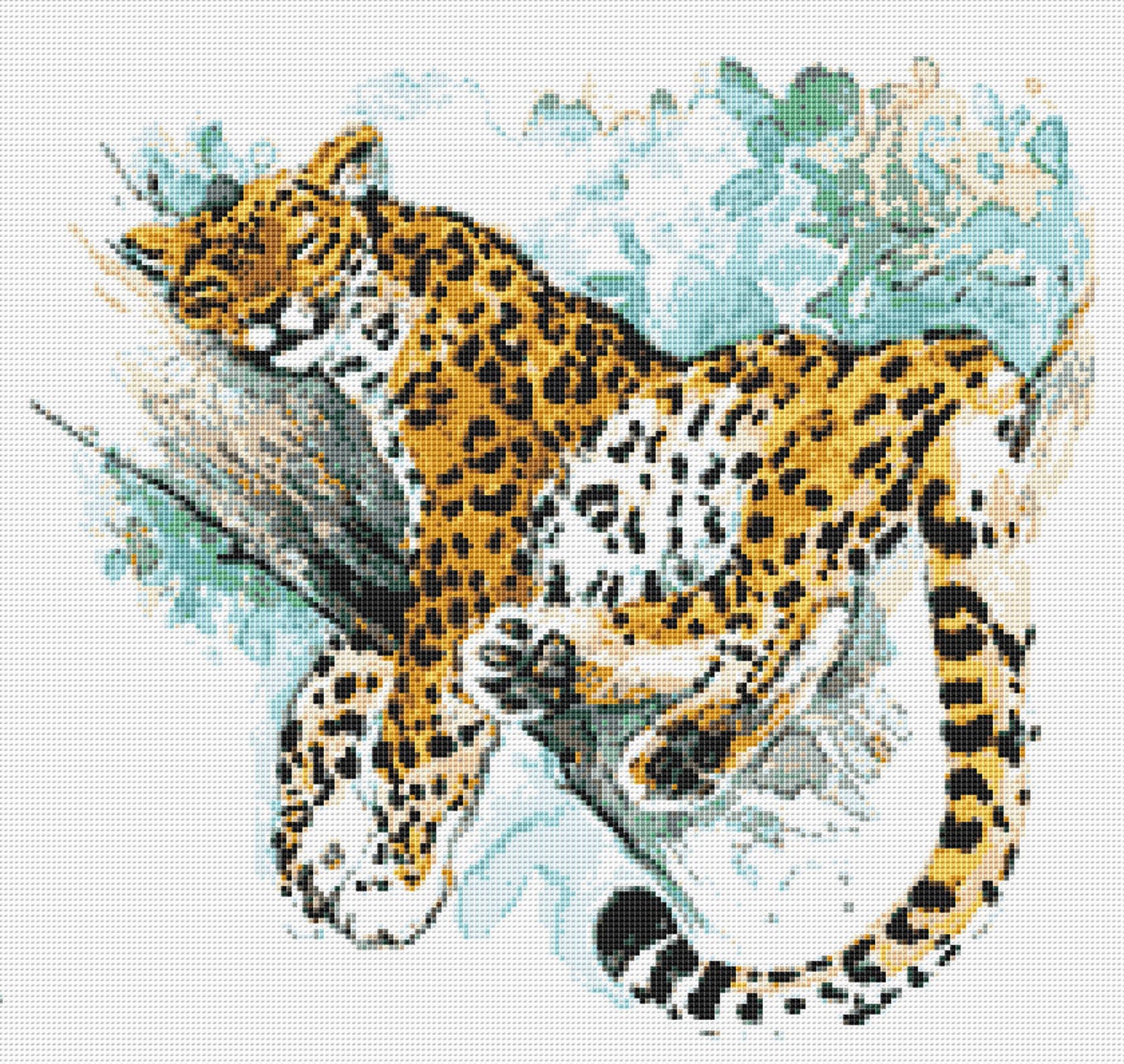 Leopard Cross Stitch Pattern 11 Instant PDF Download Leopard - Etsy