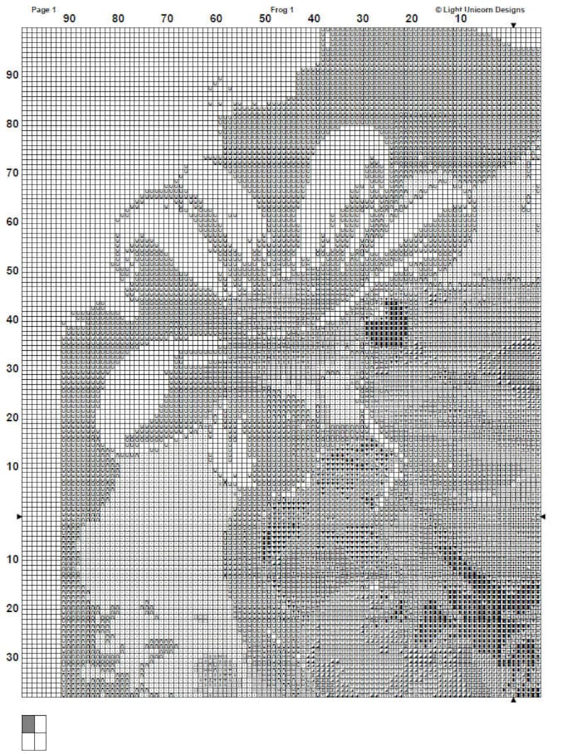 Frog Cross Stitch Pattern 1 Instant PDF Download - Frog Watercolor ...