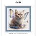 Cat Cross Stitch Pattern 24 Instant PDF Download - Kitty Watercolor ...
