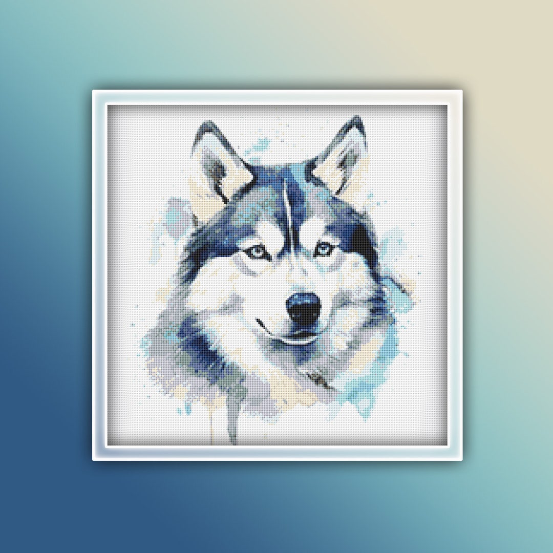 Siberian Husky Cross Stitch Pattern 1 Instant PDF Download - Husky ...