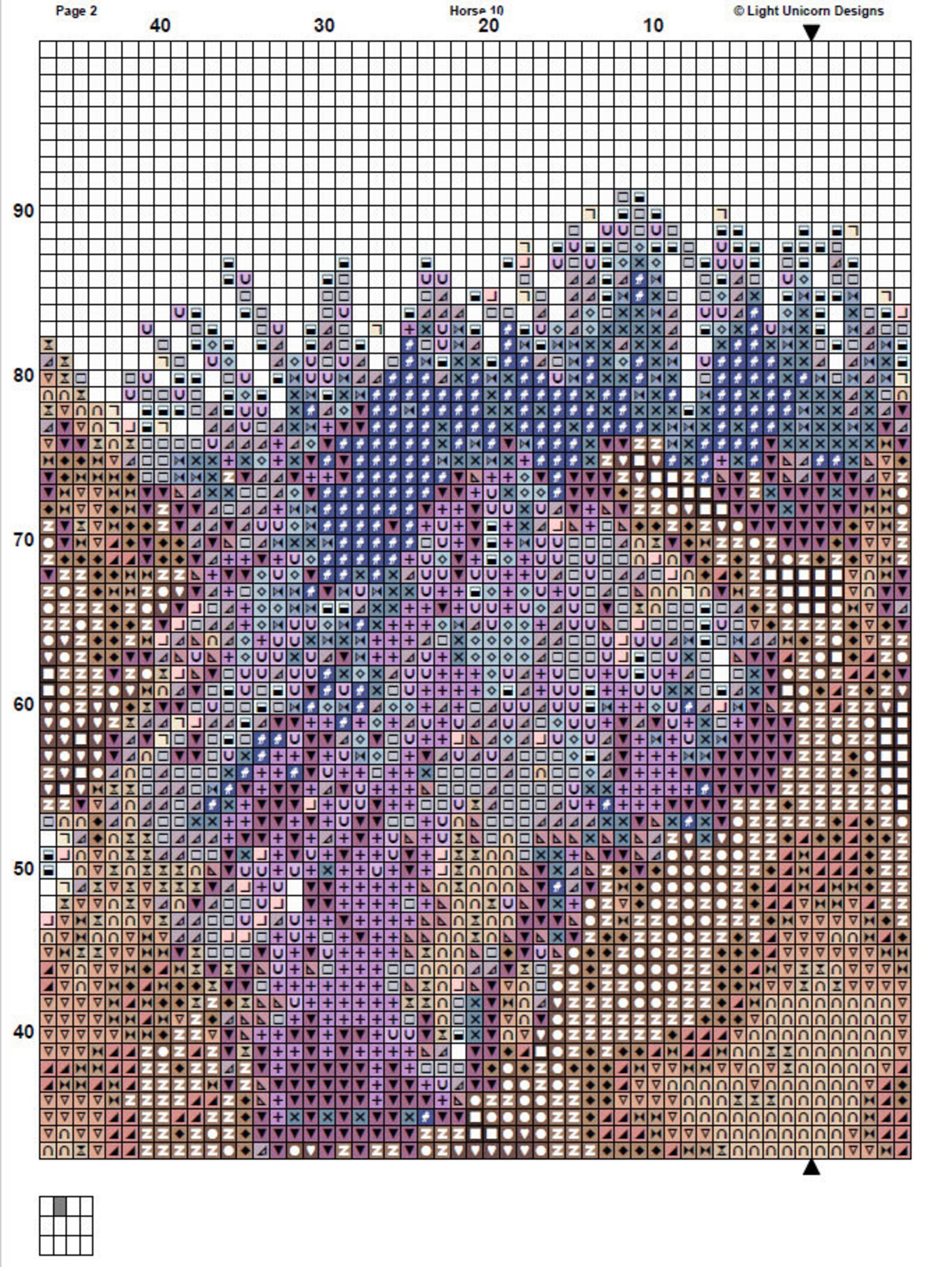 Horse Cross Stitch Pattern 10 Instant PDF Download Horse - Etsy