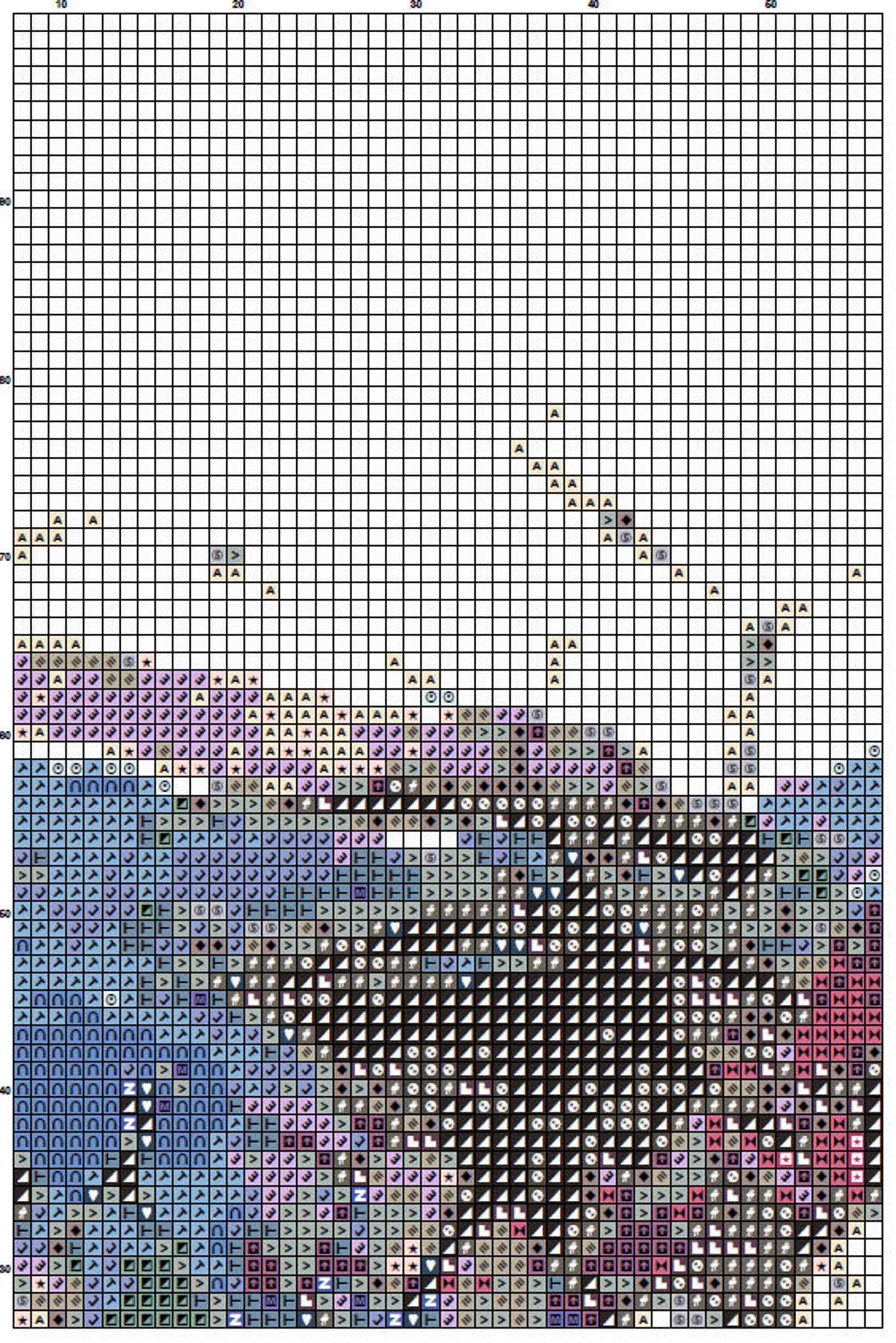 Watercolor Woman Cross Stitch Pattern 1 Instant PDF Download - Etsy