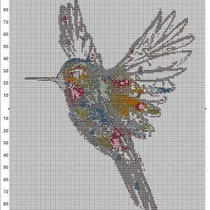 Hummingbird Cross Stitch Pattern 7 Instant PDF Download - Hummingbirds ...