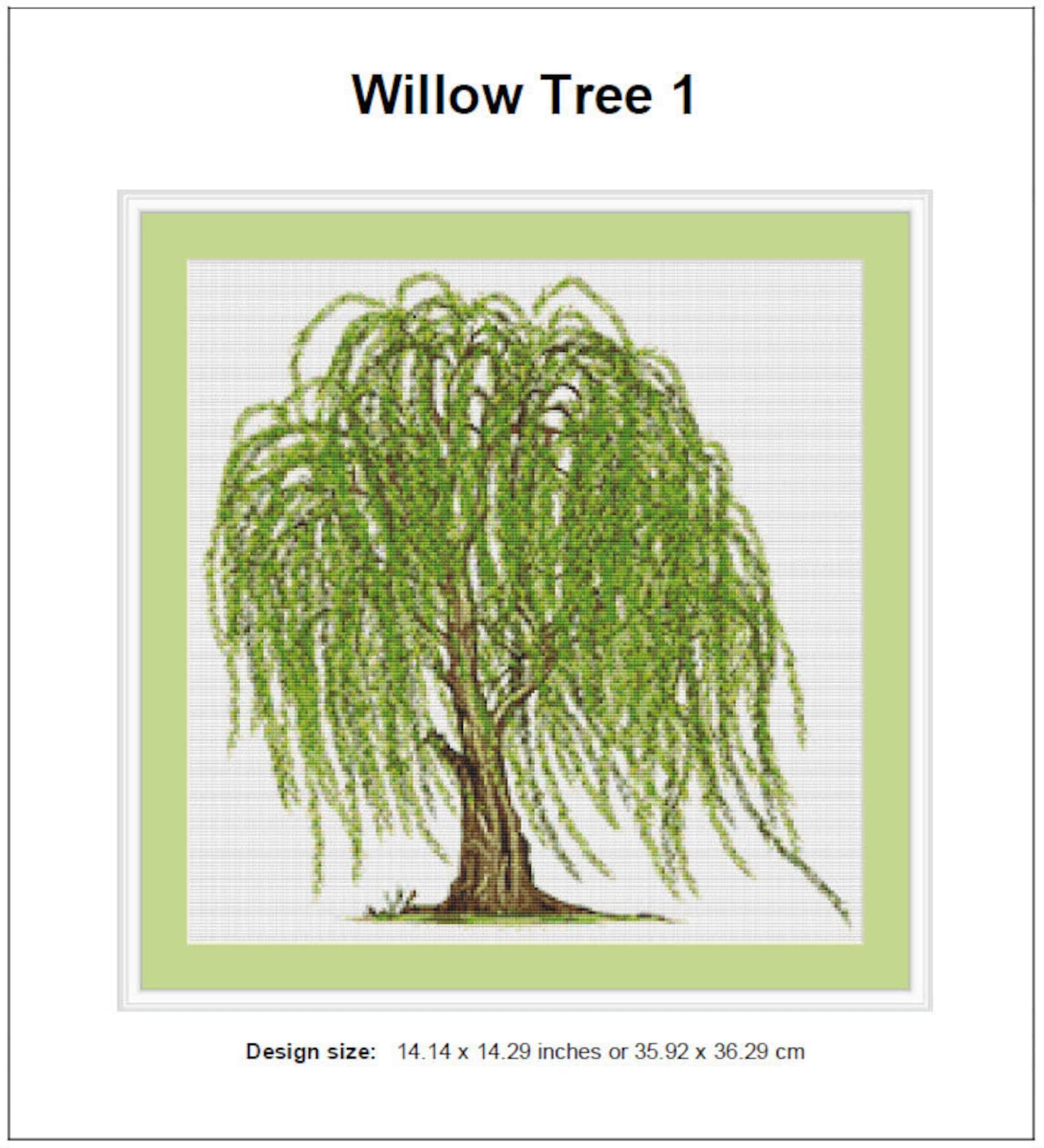 Willow Tree Cross Stitch Pattern Instant PDF Download Summer - Etsy