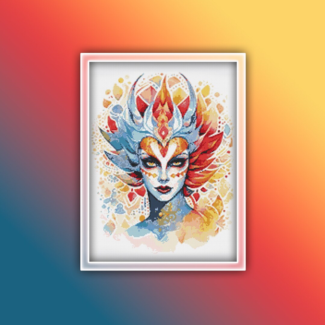 Harlequin Cross Stitch Pattern 2 Instant PDF Download - Joker Woman ...