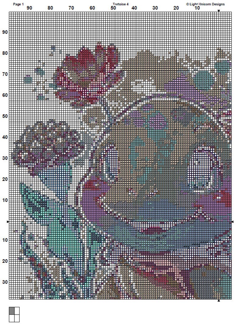 Tortoise Cross Stitch Pattern 4 Instant PDF Download - Turtle ...