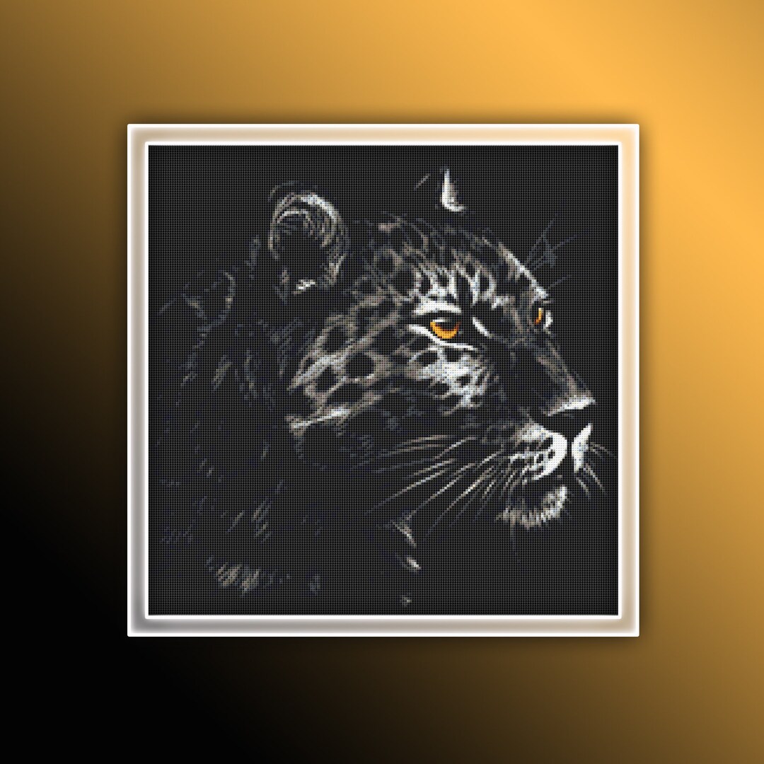 Leopard Cross Stitch Pattern Instant PDF Download - Leopard Watercolor ...