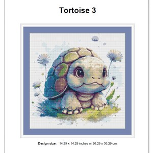 Tortoise Cross Stitch Pattern 3 Instant PDF Download - Turtle ...