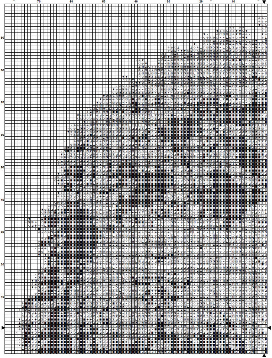 Black Poodle Cross Stitch Pattern Instant PDF Download Brown - Etsy