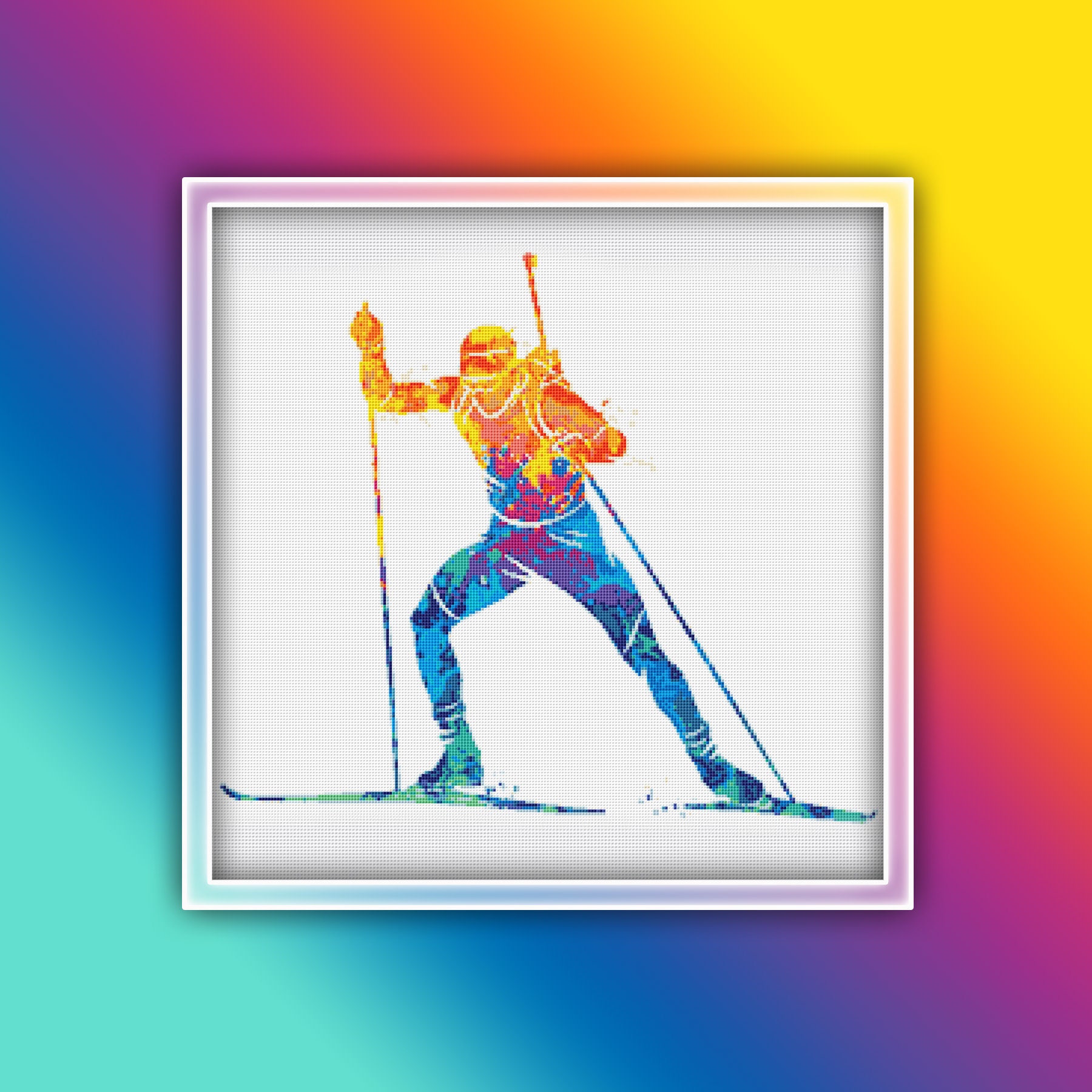 Ski Cross Stitch Pattern 2 Instant Download Instant PDF | Etsy