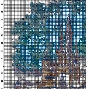 Castle Cross Stitch Pattern 1 Instant PDF Download - Fairy Tale Castle ...