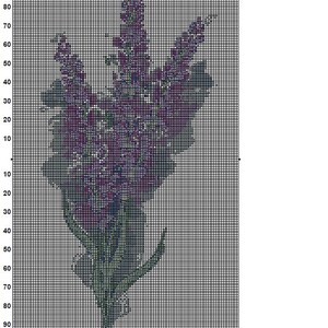 Lavender Cross Stitch Pattern 6 Instant PDF Download - Flower Lavender ...
