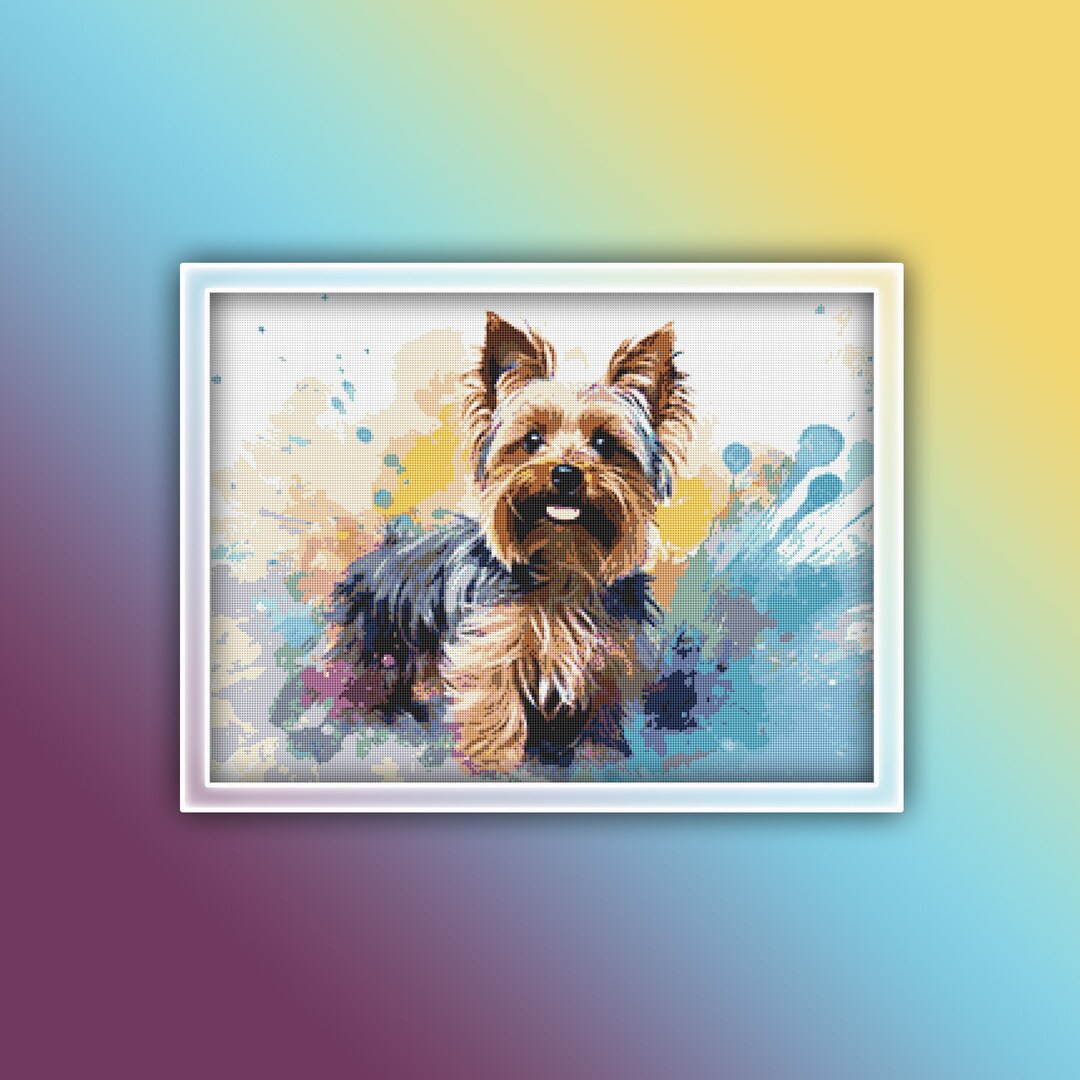 Yorkshire Dog Cross Stitch Pattern 3 Instant PDF Download - Yorkshire ...