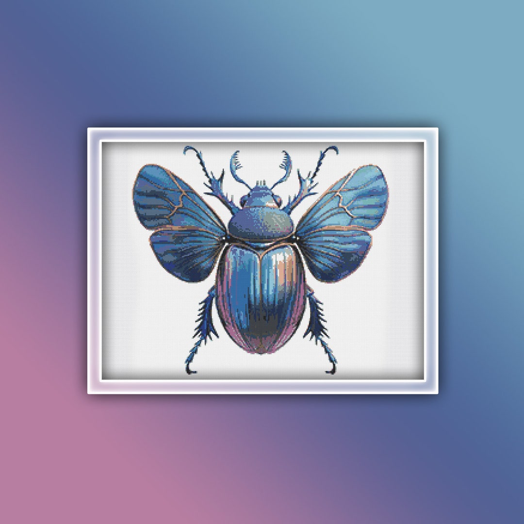 Scarab Cross Stitch Pattern 1 Instant PDF Download - Egyptian Beetle ...