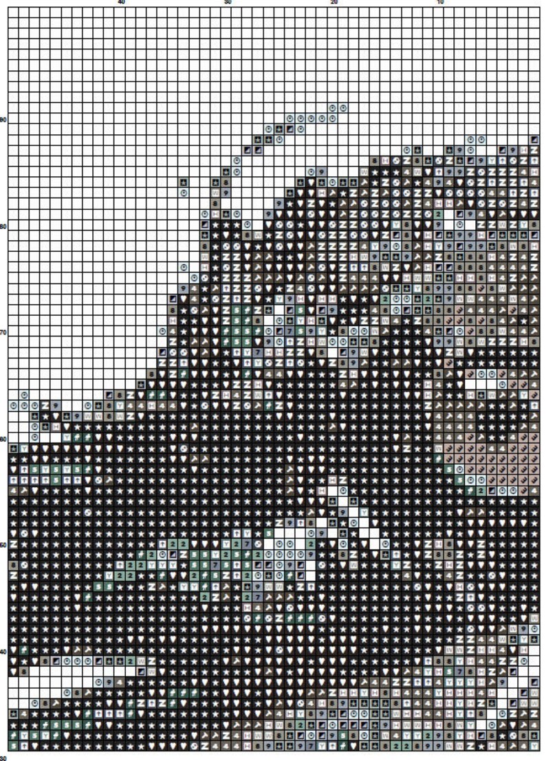 Raven Cross Stitch Pattern 1 Instant PDF Download Crow - Etsy