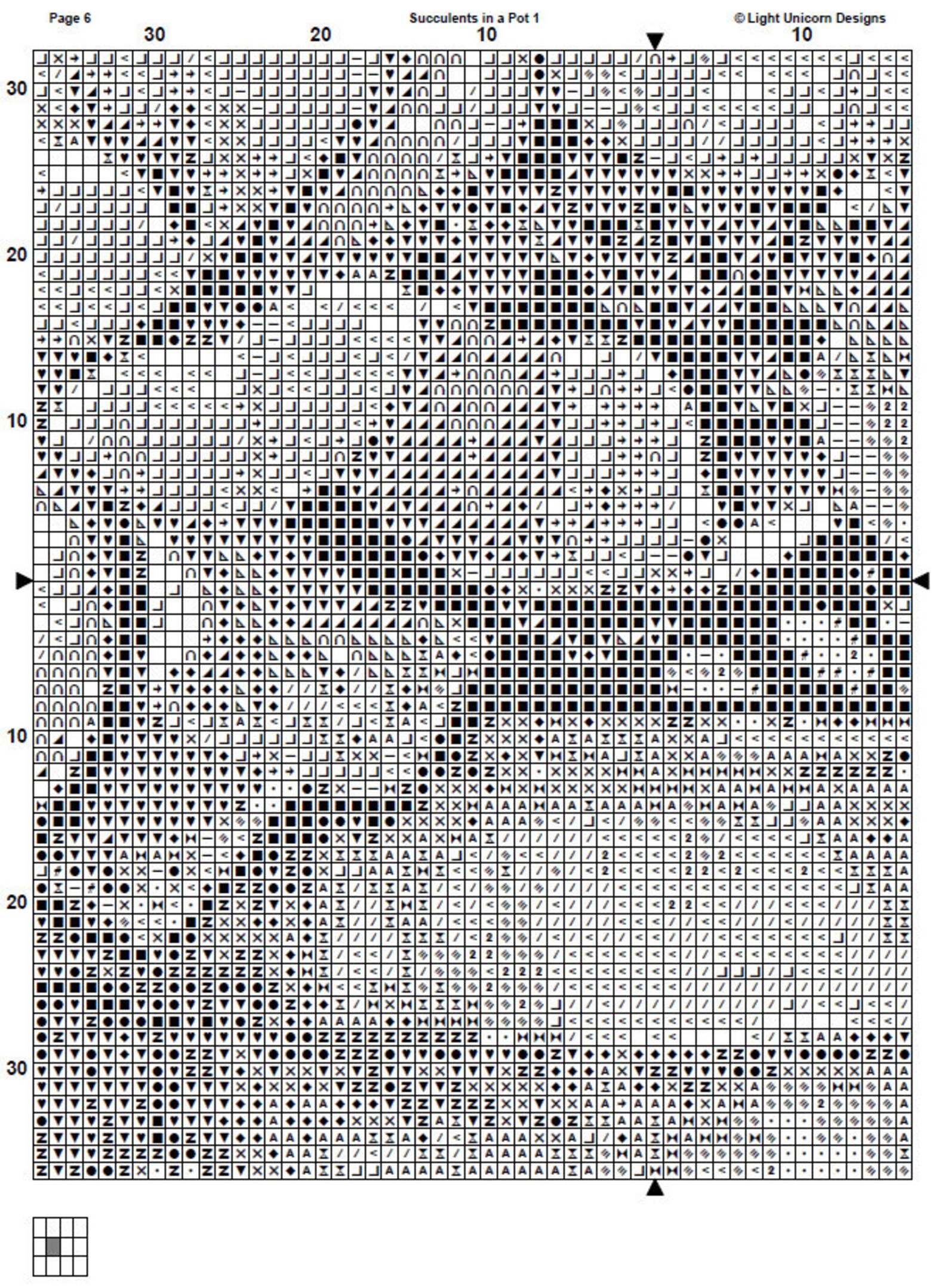 Succulents in a Pot Cross Stitch Pattern 1 Instant PDF Download ...