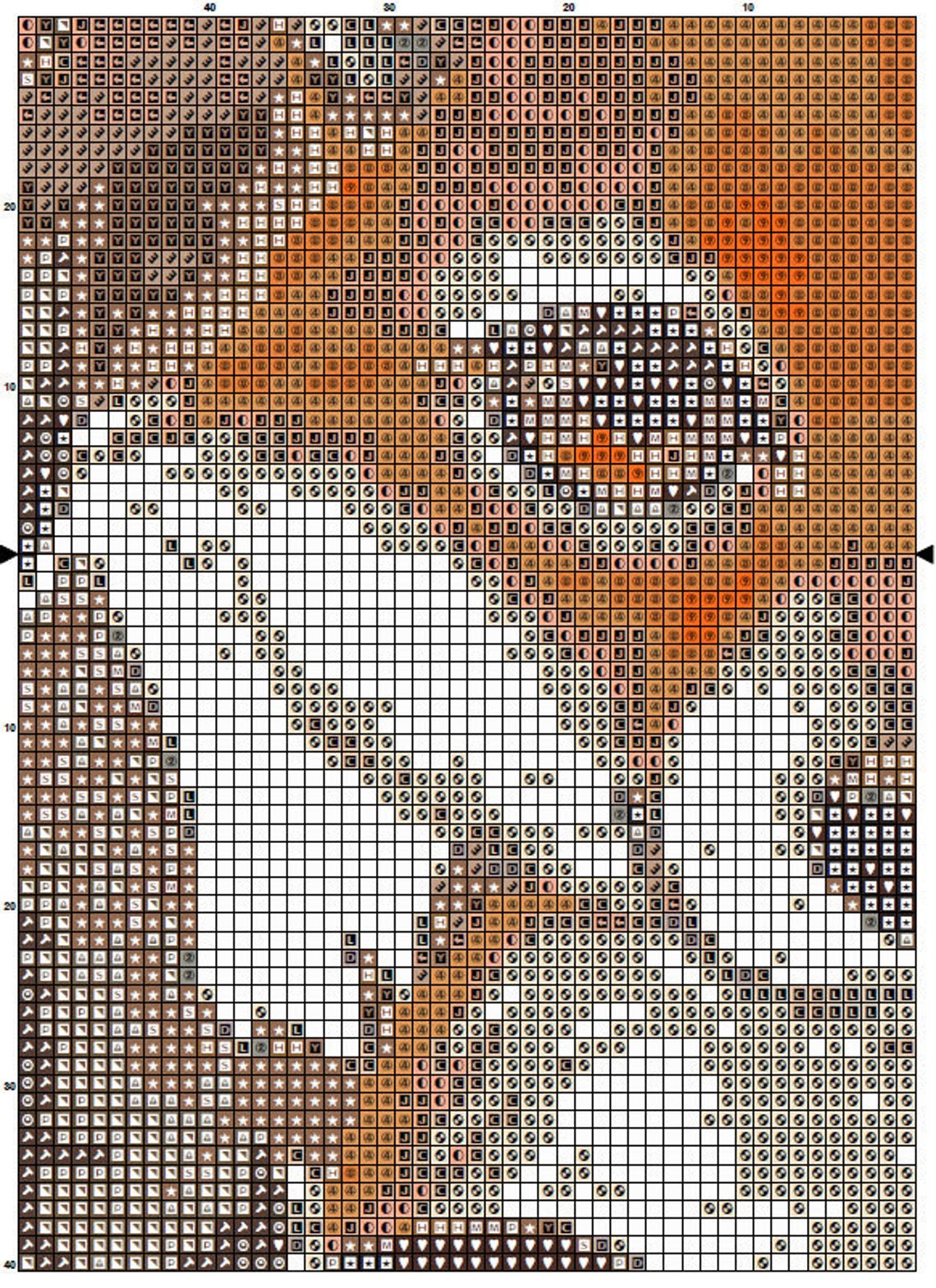 Fox Cross Stitch Pattern 7 Instant PDF Download Fox - Etsy