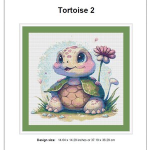 Tortoise Cross Stitch Pattern 2 Instant PDF Download - Turtle ...