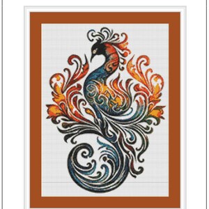Phoenix Bird Cross Stitch Pattern 3 Instant PDF Download - Phoenix ...