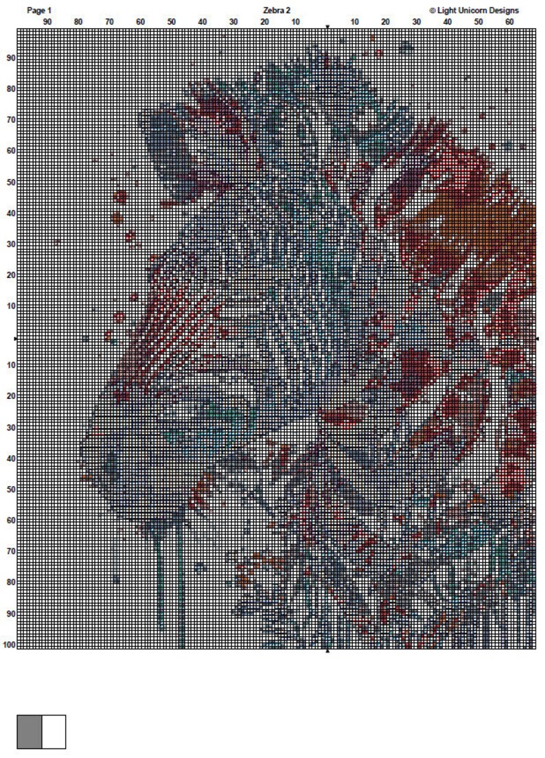 Zebra Cross Stitch Pattern 2 Instant PDF Download - Zebra Watercolor ...