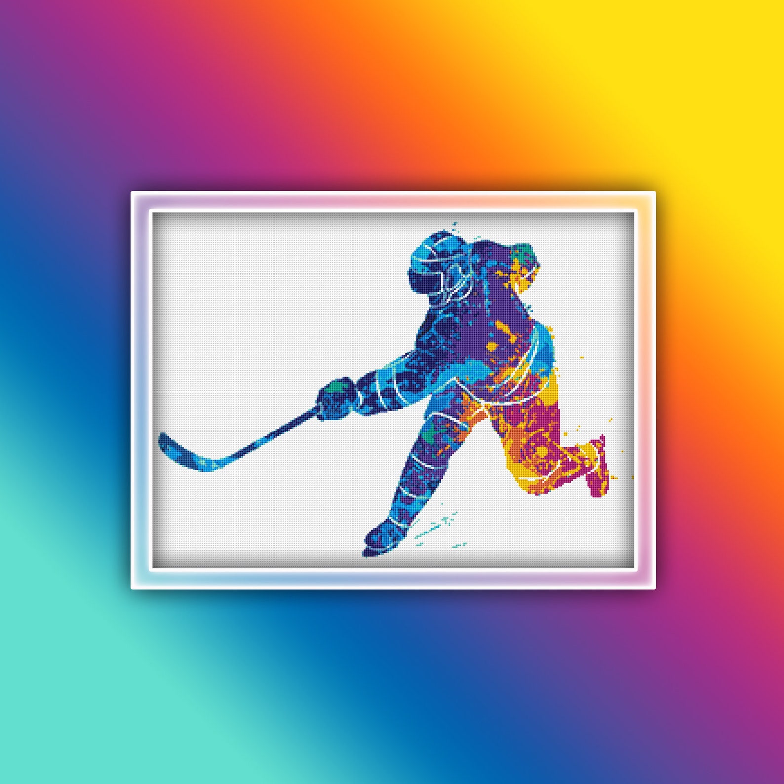 Ice Hockey Cross Stitch Pattern 3 Instant PDF Download Sport - Etsy