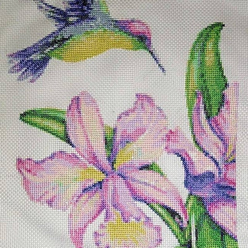 Hummingbird Cross Stitch Pattern 1 Instant PDF Download - Etsy