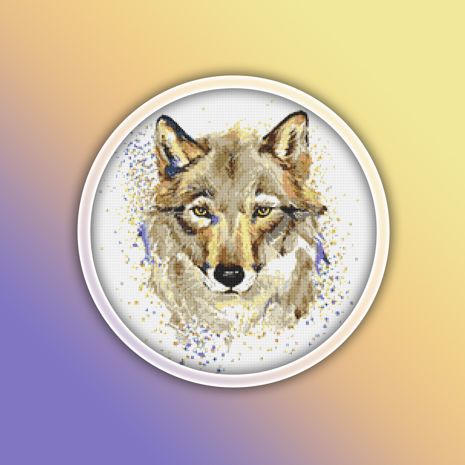 Wolf Cross Stitch Pattern 1 Instant PDF Download Wolf - Etsy