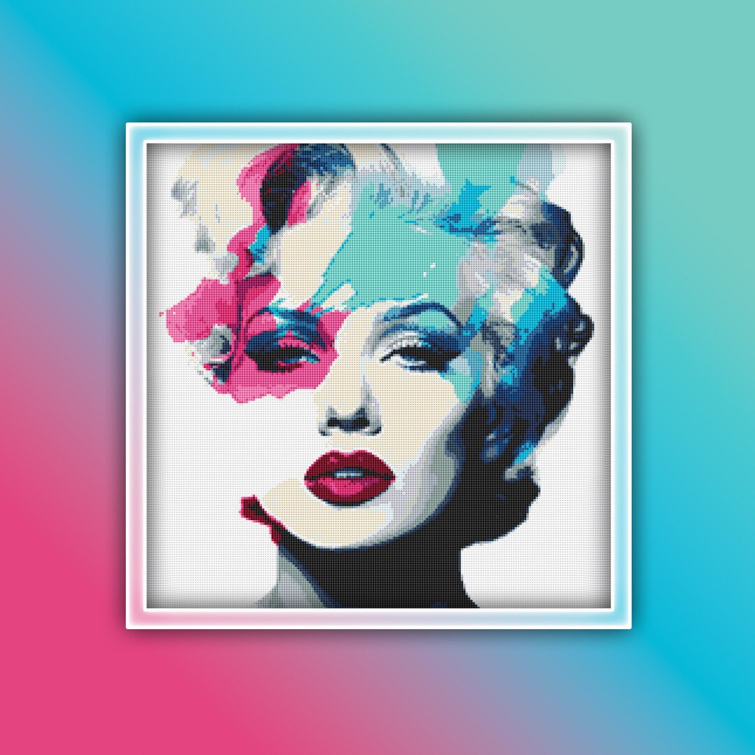 Marilyn Monroe Cross Stitch Pattern 5 Instant PDF Download - Marilyn ...