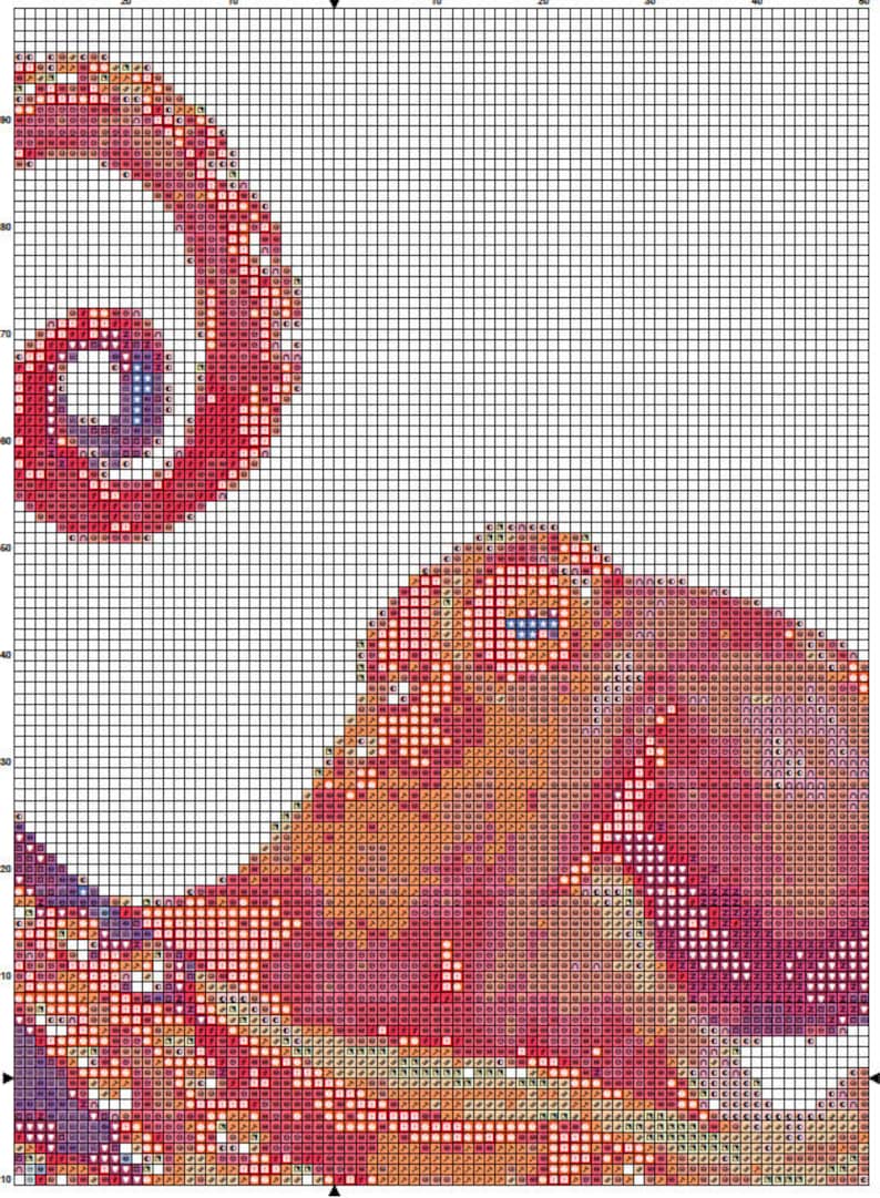 Octopus Cross Stitch Pattern 3 Instant PDF Download Octopus - Etsy