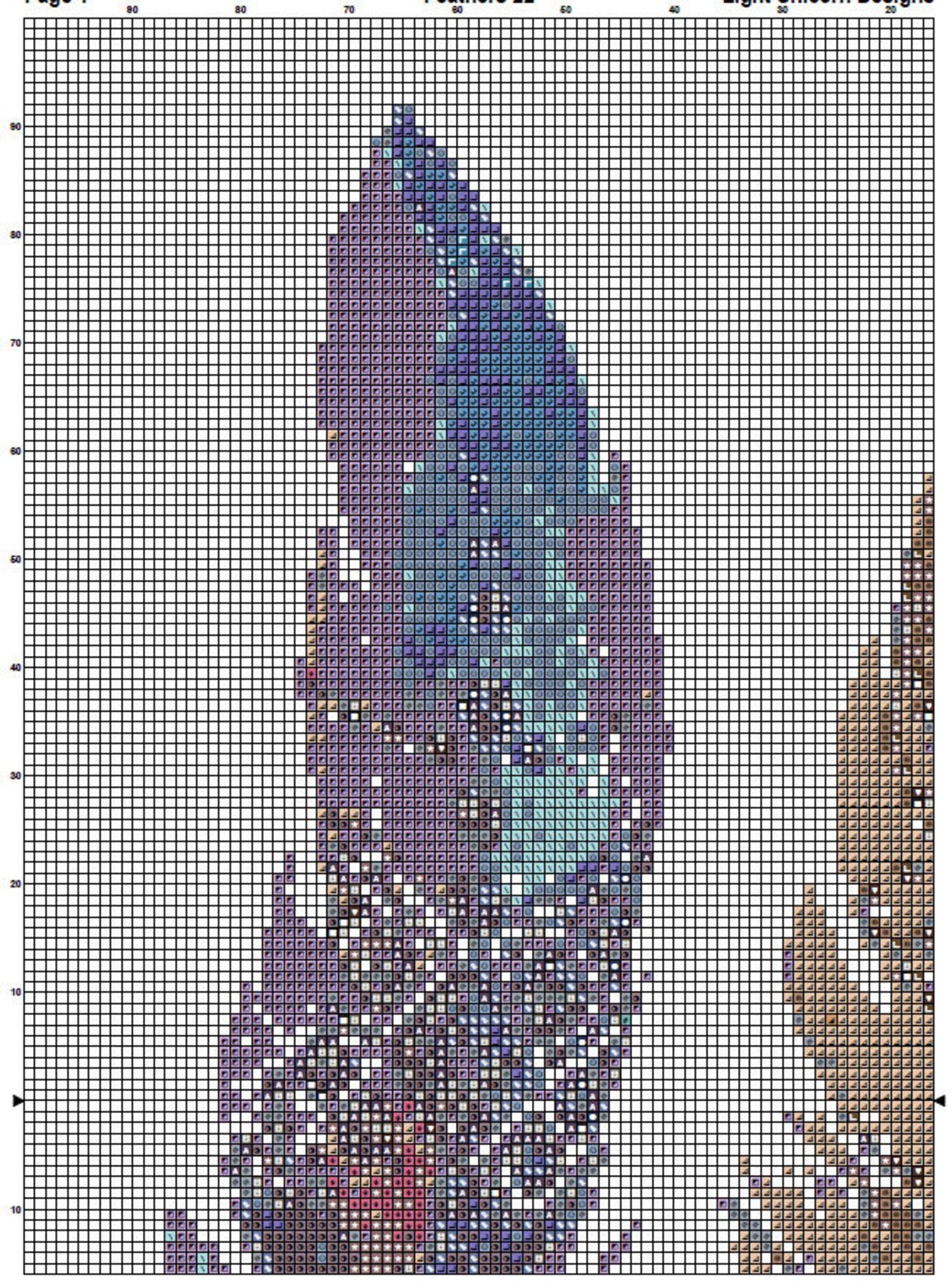 Feather Cross Stitch Pattern 22 Instant PDF Download Feather | Etsy