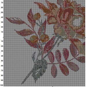 Tea Rose Cross Stitch Pattern 1 Instant PDF Download | Rose Watercolor ...