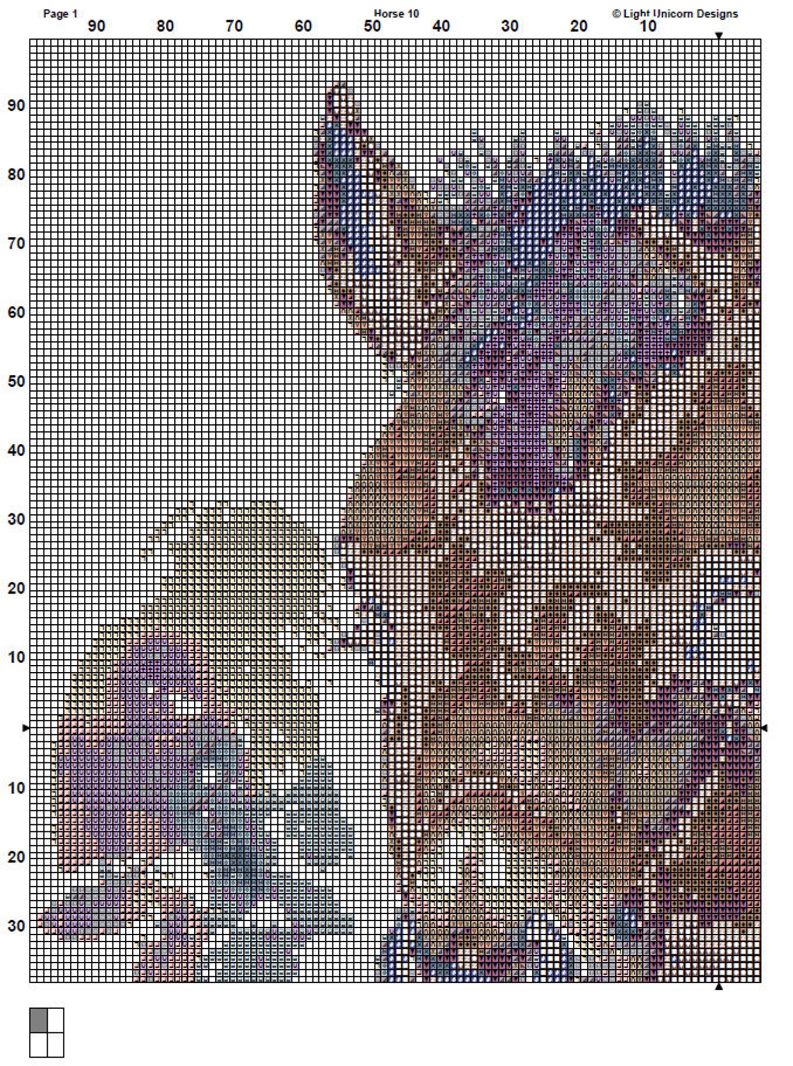Horse Cross Stitch Pattern 10 Instant PDF Download Horse - Etsy