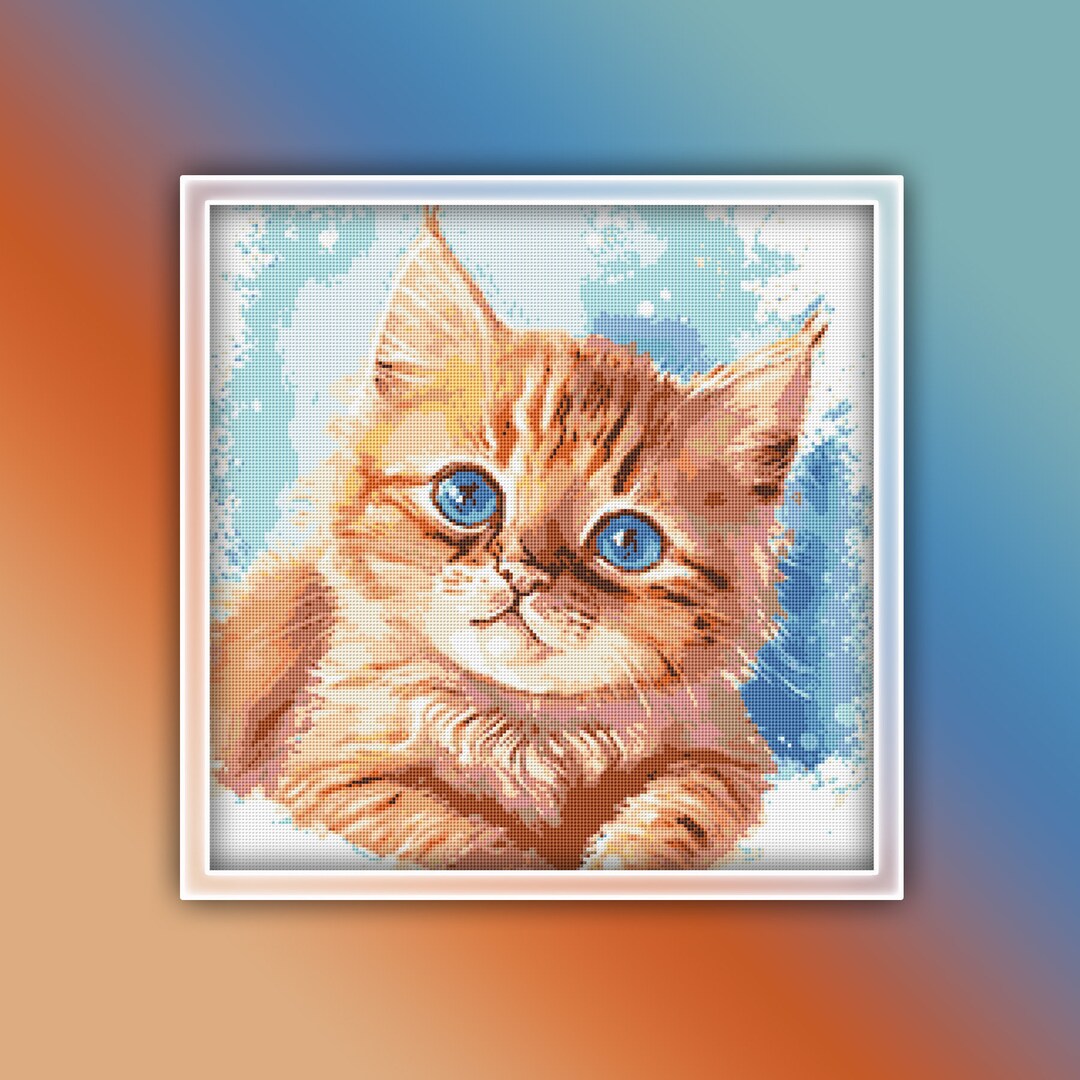 Ginger Cat Cross Stitch Pattern 6 Instant PDF Download - Ginger Cat ...