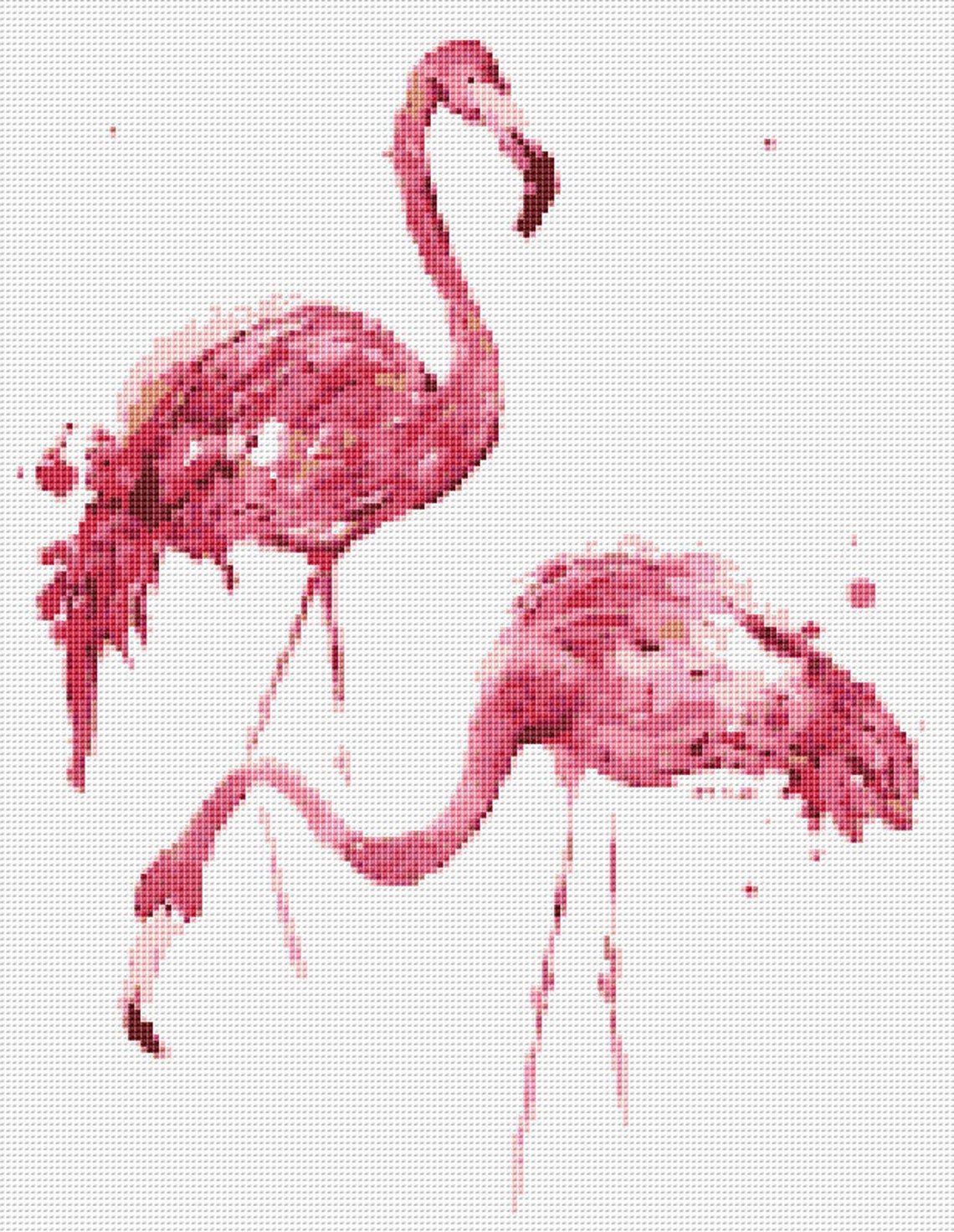 Flamingos Cross Stitch Pattern Instant PDF Download Flamingo - Etsy