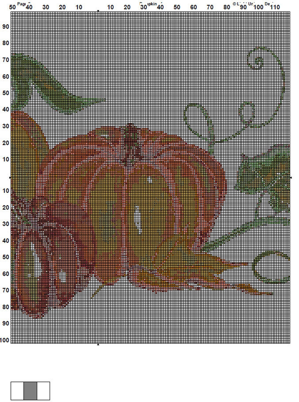 Pumpkins Cross Stitch Pattern 1 Instant PDF Download - Autumn ...